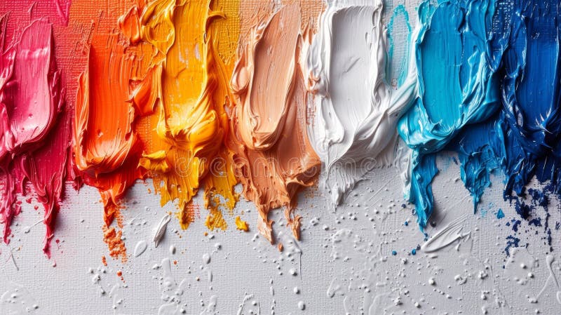 Artistic Explosion of Colorful Paint Strokes Stock Image - Image of ...