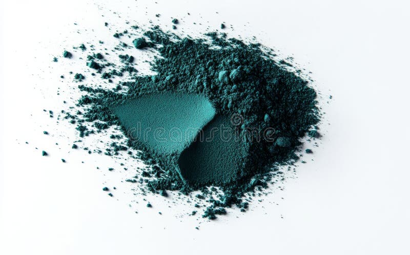 Artistic Expression Featuring Vibrant Turquoise Powder Dispersed ...