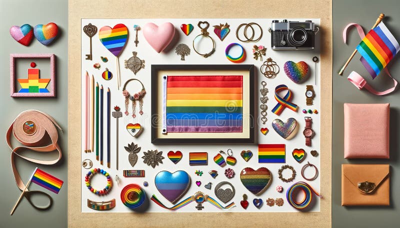 Artistic Expression and LGBTQ Pride in Creative Workspace Stock Photo ...