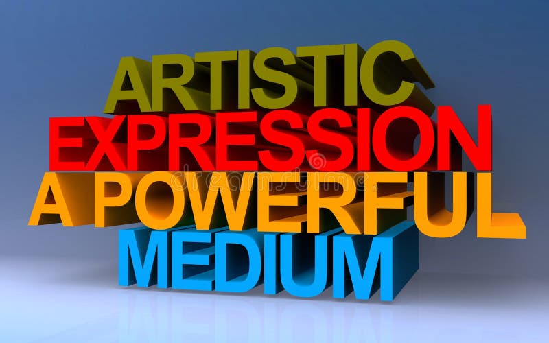 Artistic Expression a Powerful Medium on Blue Stock Illustration ...