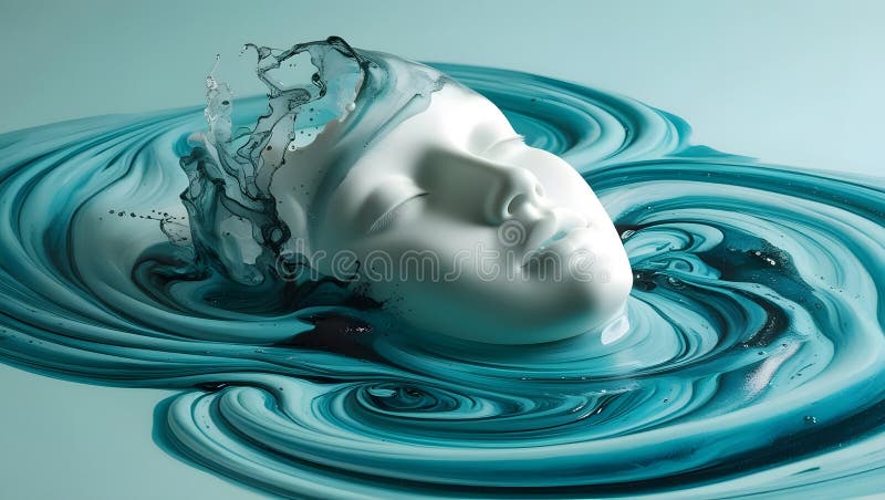Artistic Expression Surreal Water Scene Studio Digital Art Close-up ...