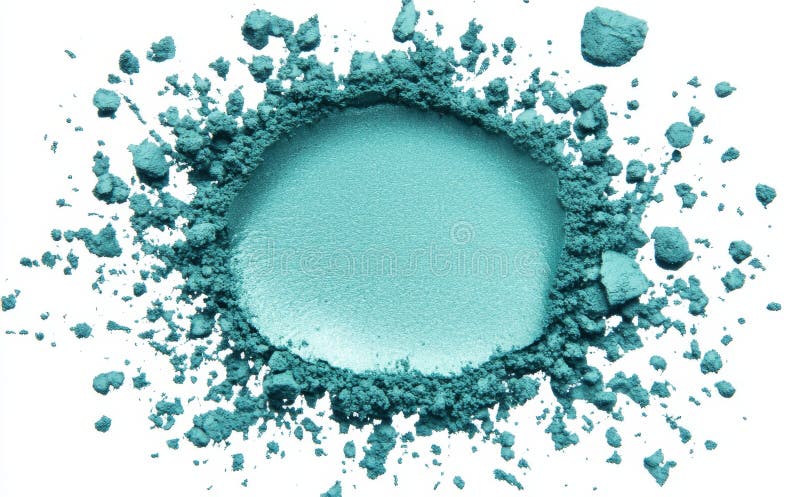 In this Artistic Expression, Vibrant Turquoise Powder Diffuses Against ...