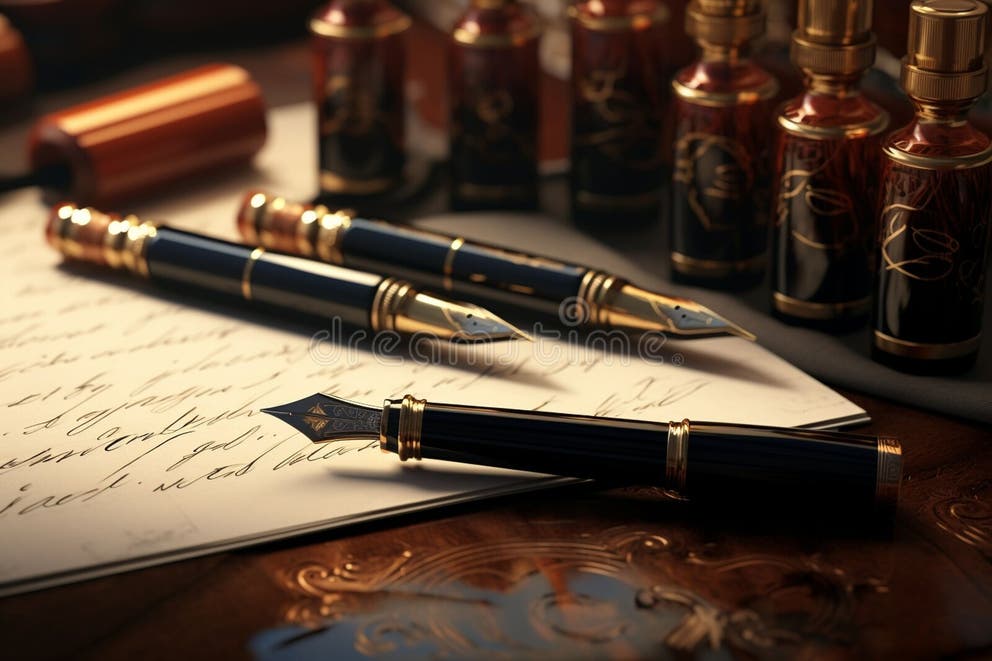 Artistic and Expressive Calligraphy Sets Stock Illustration ...