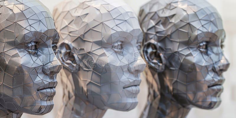 Artistic Face Sculptures stock image. Image of contemporary - 366667921