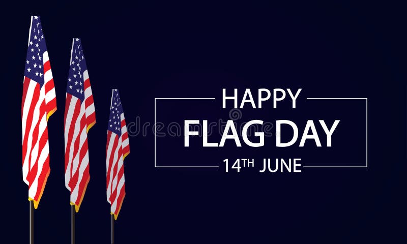 Flag Day Frenzy Stylish Text and Illustration of the American Flag ...