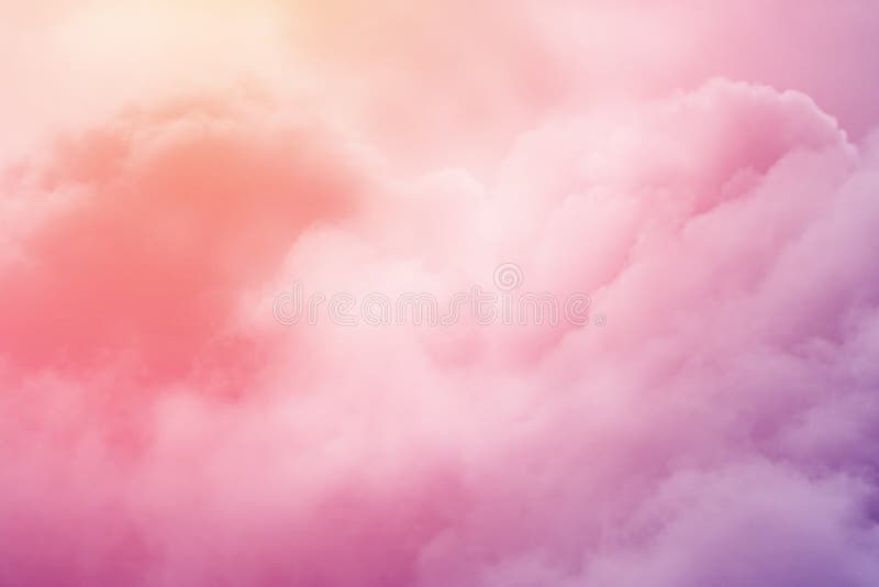 Artistic Fluffy Cloud and Sky with Gradient Color, Nature Abstract ...
