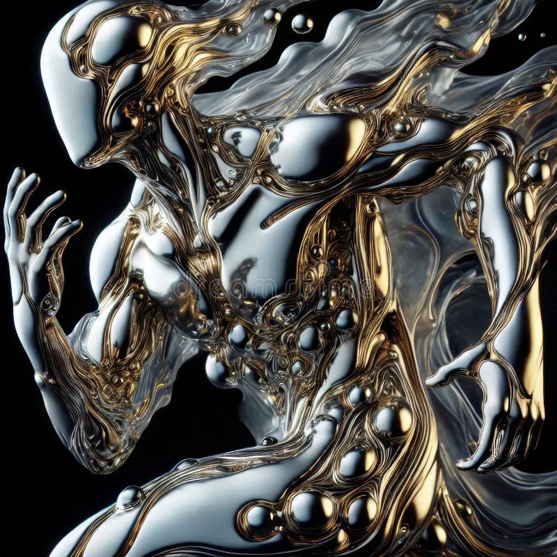 Artistic Fluidity of Human Form Stock Illustration - Illustration of ...