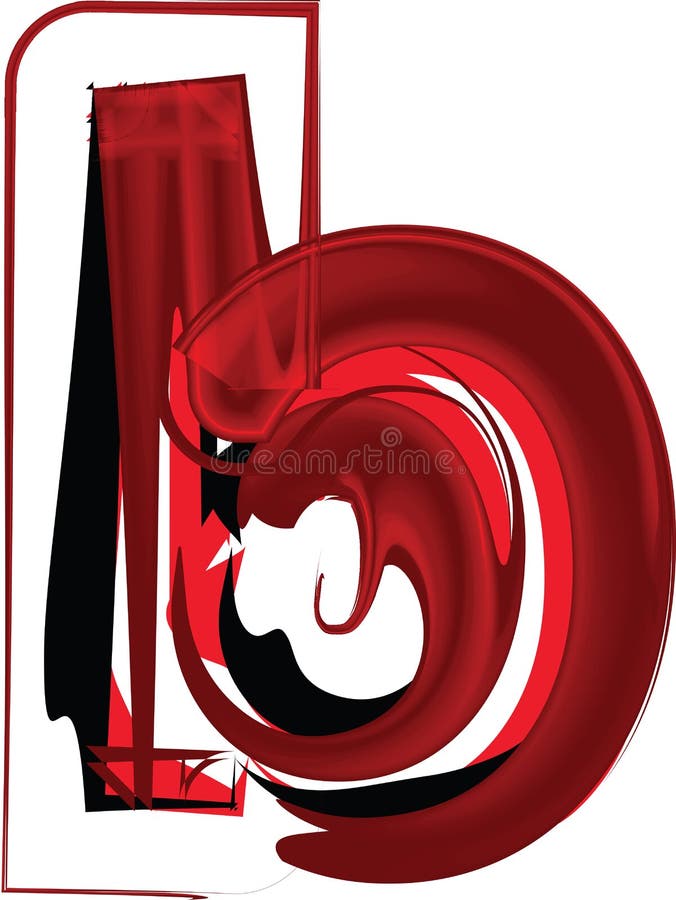 Artistic font letter b stock vector. Illustration of lettering - 100504489