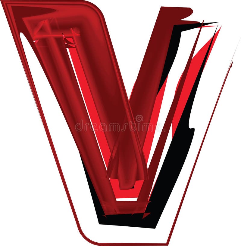 Artistic Font Letter V Stock Illustrations – 2,222 Artistic Font Letter ...