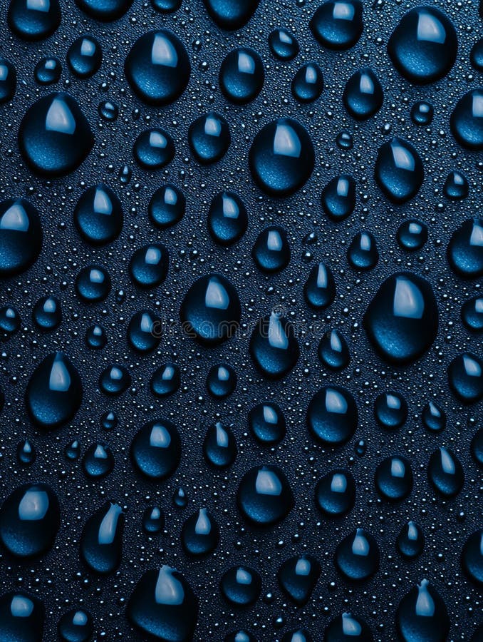 Artistic Formation of Water Drops on Dark Surface with Intricate ...