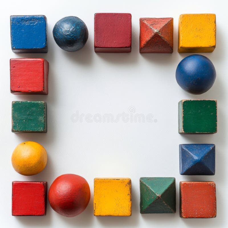 Artistic Frame: a Lively, Multicolored Border Featuring an Assortment ...