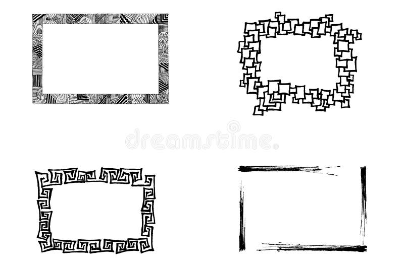 Artistic frames stock vector. Illustration of draw, handmade - 8584750