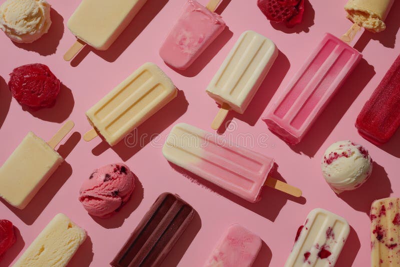 Artistic Frozen Dessert Array Stock Illustration - Illustration of shot ...