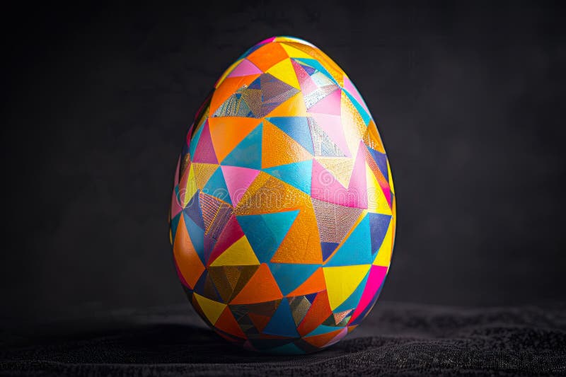Artistic Geometric Easter Egg Decoration. Stock Photo - Image of ...