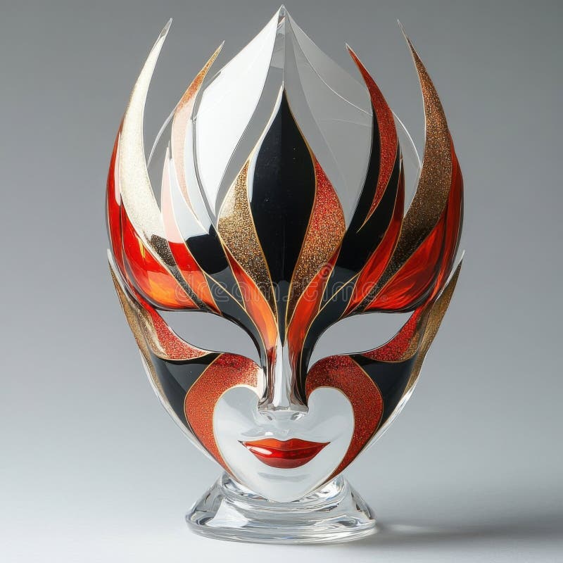 Artistic Glass Mask with Bold Colors and Unique Design Stock Photo ...