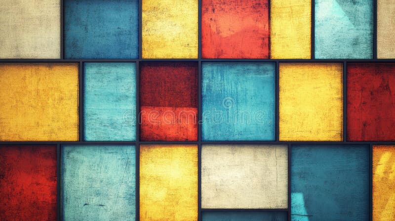 Stunning Closeup of a Modern Art Window Showcasing Geometric Glass ...