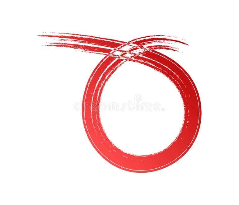 Circular Red Brush Stroke Stock Illustrations – 1,206 Circular Red ...
