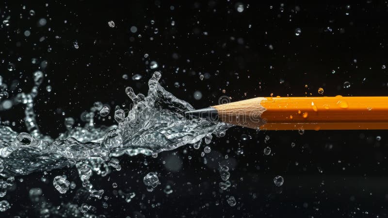 Artistic Graphite Pencil Art Tool Horizontal Illustration. Stock ...