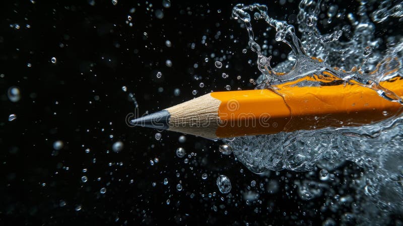 Artistic Graphite Pencil Art Tool Horizontal Illustration. Stock ...