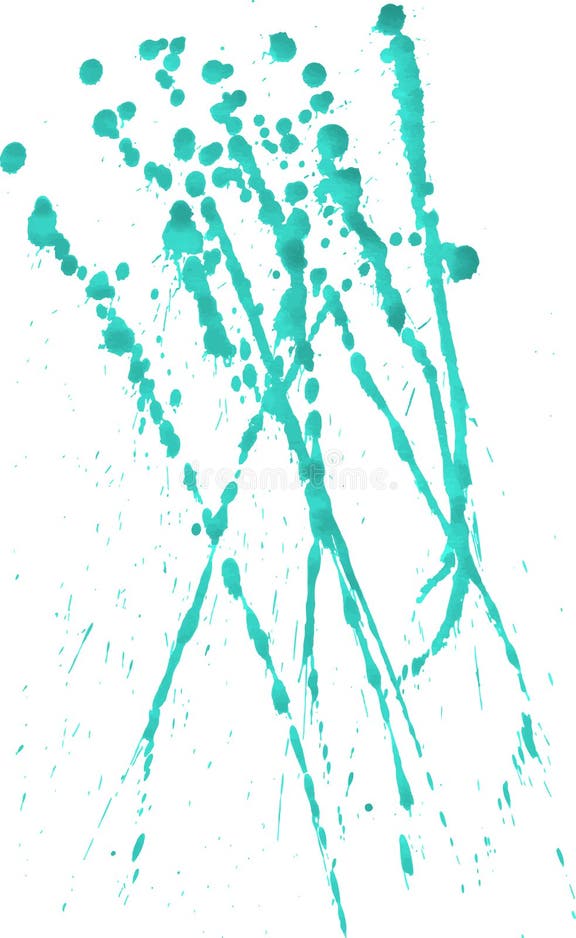 Artistic Green Splash with Paint Drip and Splatter Design. Stock ...