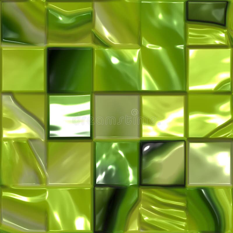 Artistic green tile mosaic stock illustration. Illustration of ...
