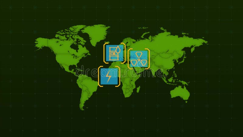 Artistic Green World Map Design with Plant Elements on Black Background ...