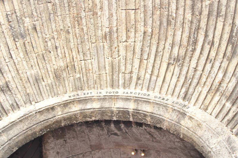 Artistic Grooved Design on a Building Stock Photo - Image of design ...