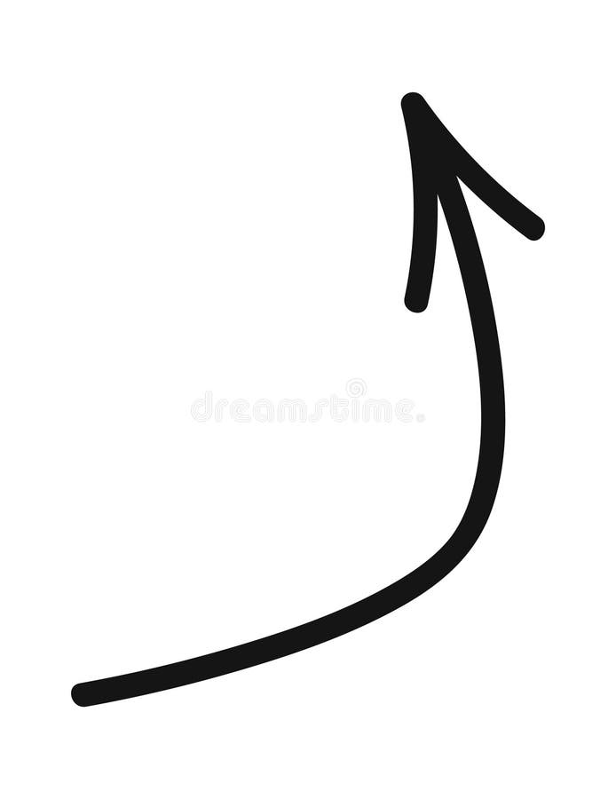 Artistic Hand-drawn Arrow Black Scribble Stock Illustration ...