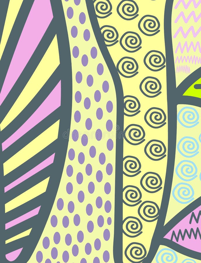 Artistic Header with Flowers and Leaves. Graphic Design. Hand Drawn ...