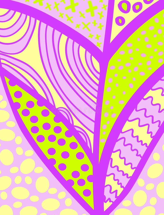 Artistic Header with Flowers and Leaves. Graphic Design. Hand Drawn ...