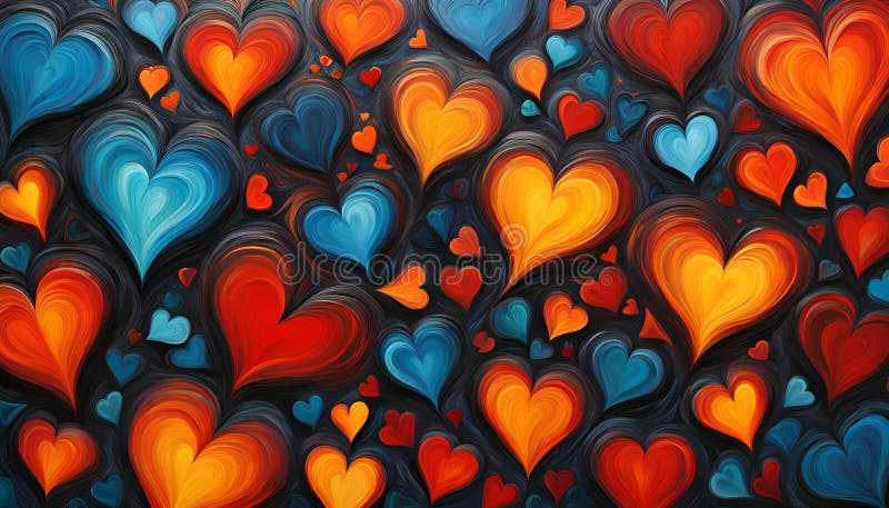 Artistic Hearts.Background with Hearts As a Basis for Romantic Moments ...