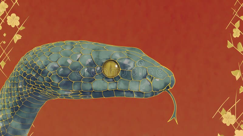 Artistic Illustration of a Blue Snake Stock Illustration - Illustration ...