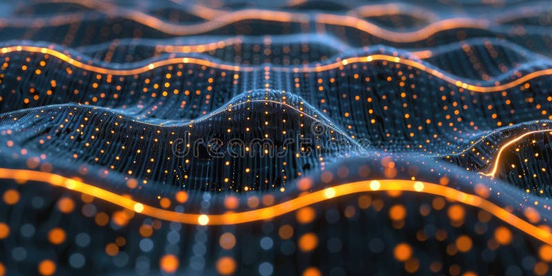 An Artistic Illustration of a Dynamic Digital Waveform Representing ...