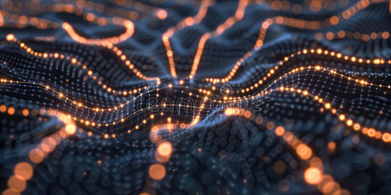 An Artistic Illustration of a Dynamic Digital Waveform Representing ...