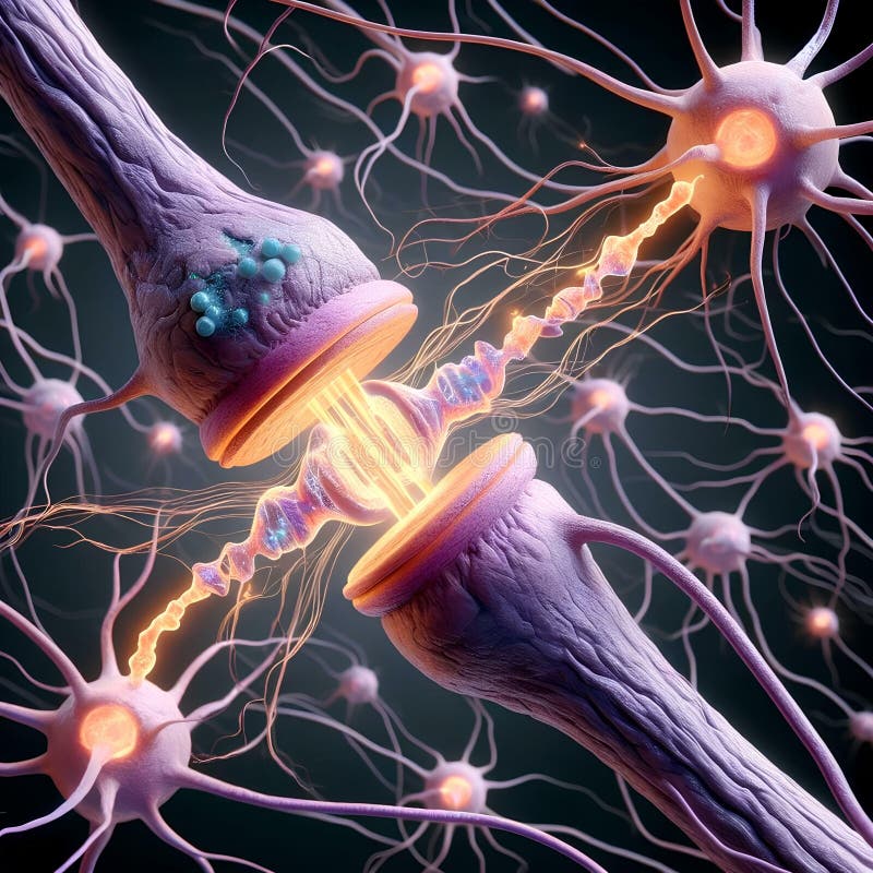 Artistic Illustration of a Neurological Synapse Stock Image - Image of ...