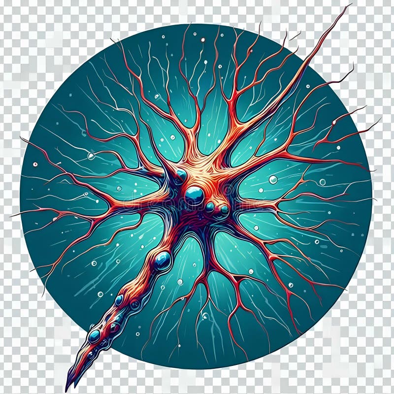 Artistic Illustration of a Neuron Stock Illustration - Illustration of ...