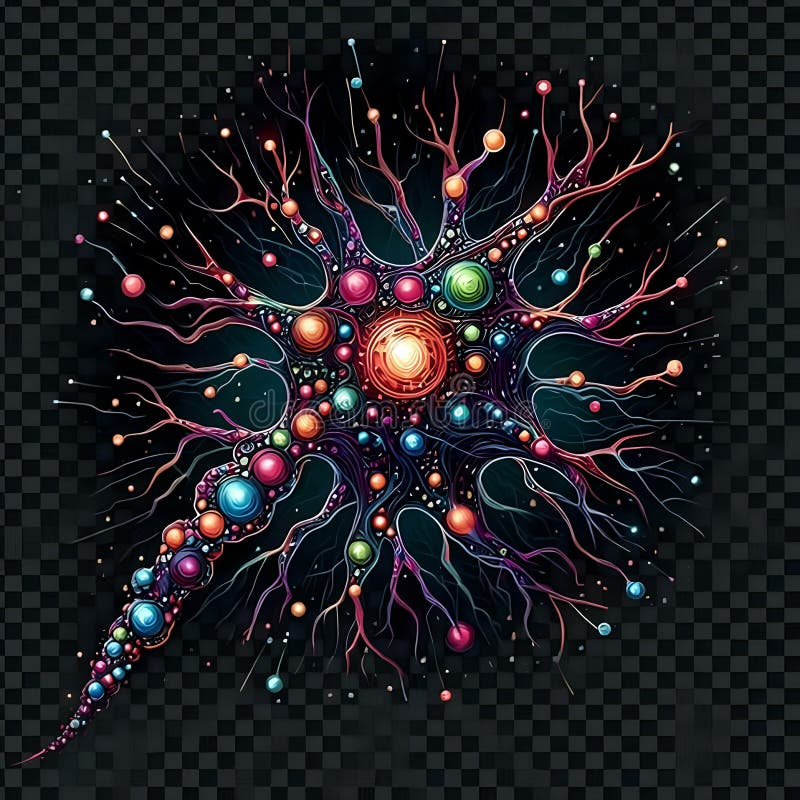 Artistic Illustration of a Neuron Stock Illustration - Illustration of ...