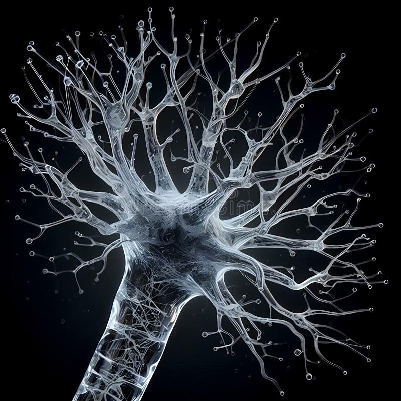Artistic Illustration of a Neuron Stock Illustration - Illustration of ...