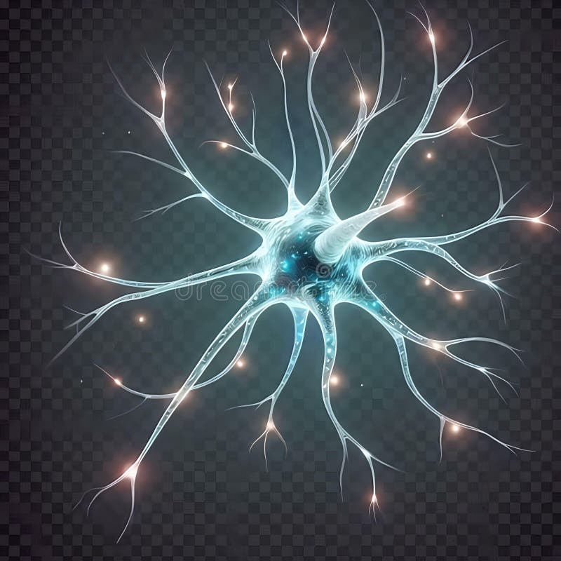 Artistic Illustration of a Neuron Stock Illustration - Illustration of ...