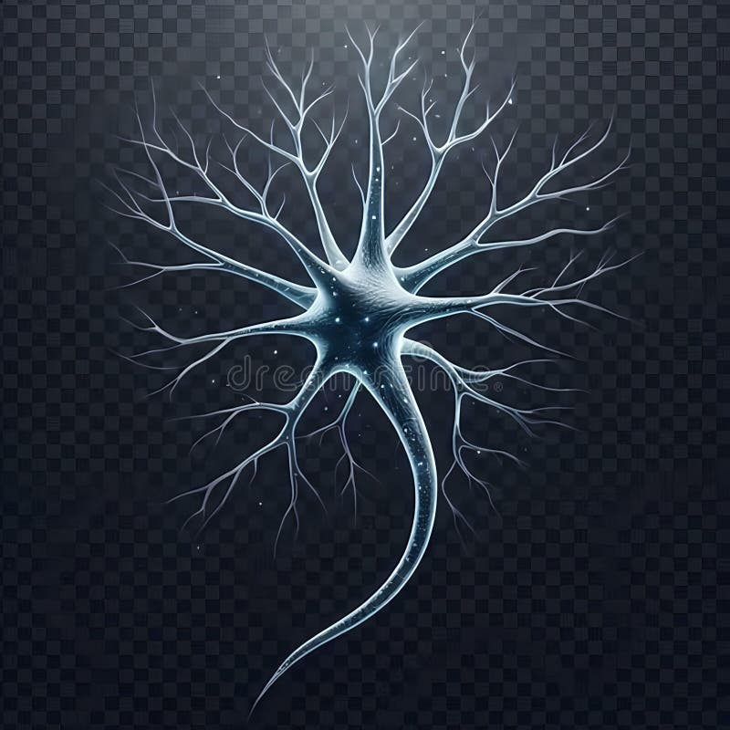 Artistic Illustration of a Neuron Stock Illustration - Illustration of ...