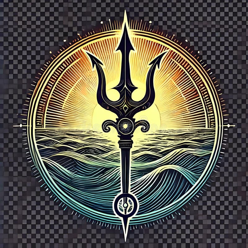 Artistic Illustration of Poseidon S Trident Stock Illustration ...