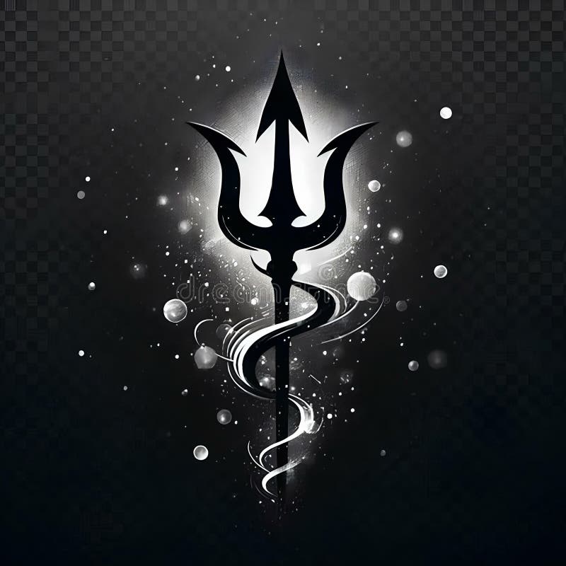 Artistic Illustration of Poseidon S Trident Stock Illustration ...