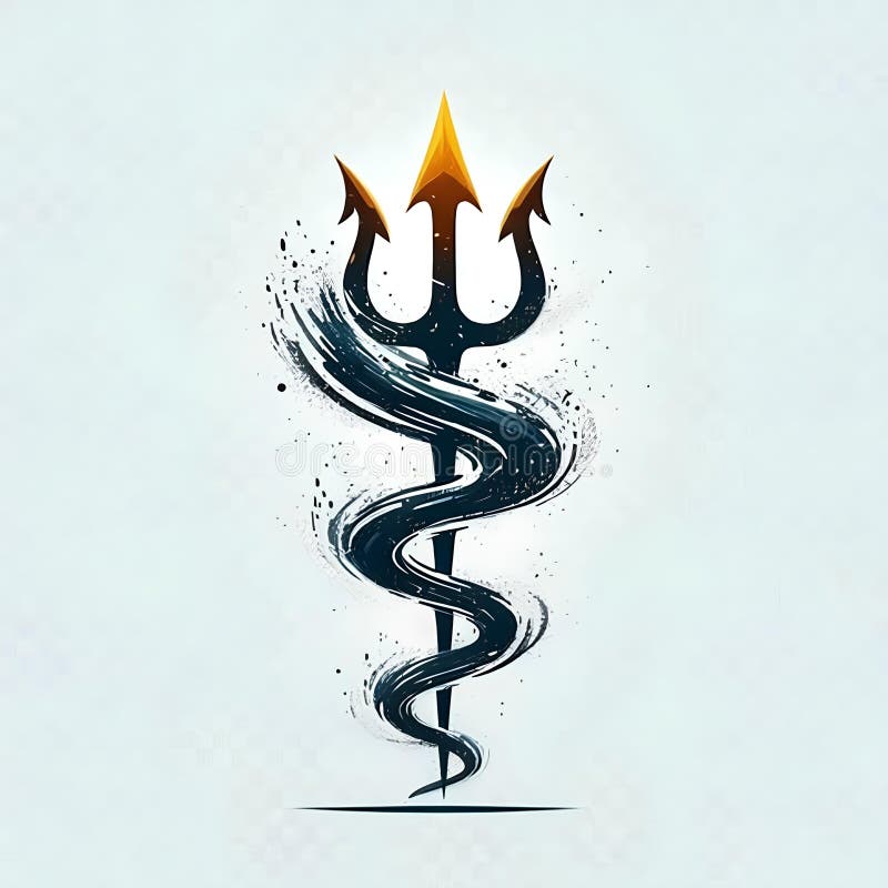Artistic Illustration of Poseidon S Trident Stock Illustration ...