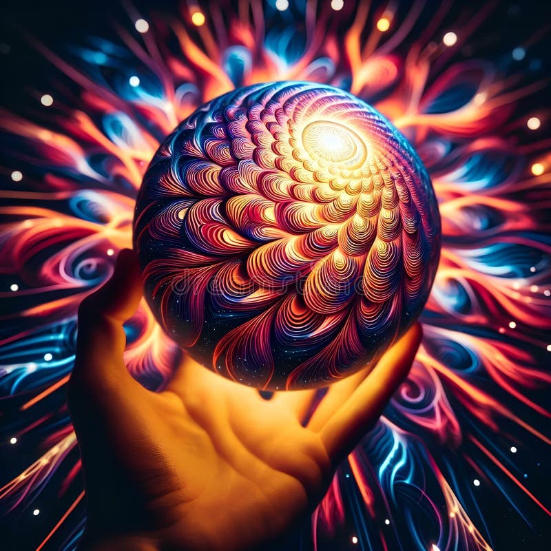 Artistic Illustration of a Sphere of Light Stock Illustration ...