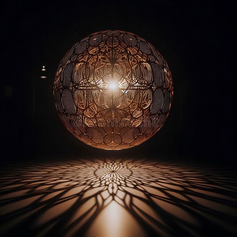 Artistic Illustration of a Sphere of Light Stock Illustration ...