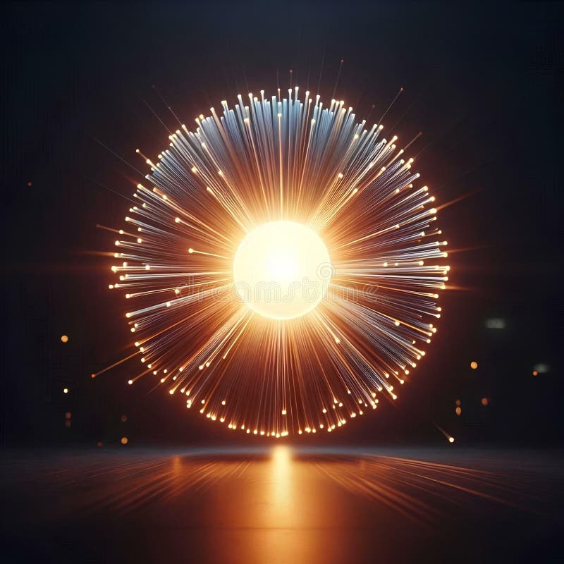 Artistic Illustration of a Sphere of Light Stock Illustration ...