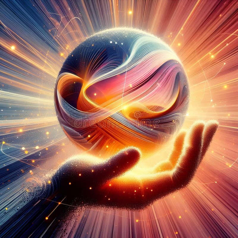 Artistic Illustration of a Sphere of Light Stock Illustration ...