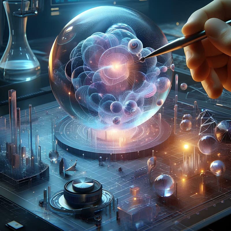 Artistic Illustration of a Sphere of Light Stock Illustration ...