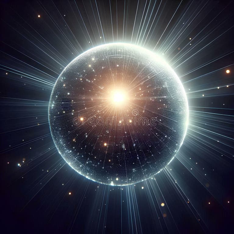 Artistic Illustration of a Sphere of Light Stock Illustration ...