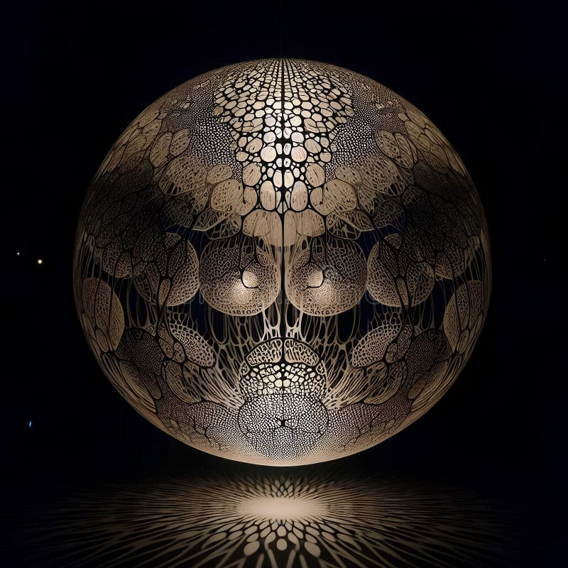 Artistic Illustration of a Sphere of Light Stock Illustration ...